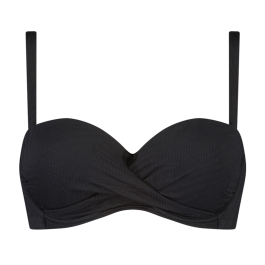 Beachlife Black Swirl Bandeau Bikinitop - Annadiva