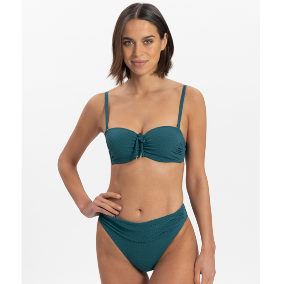 Cyell Flora Teal Bandeau Bikinitop Annadiva