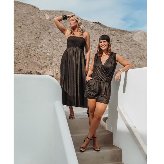 Annadiva Swim Sparkling Black Strandjurk Black - Annadiva