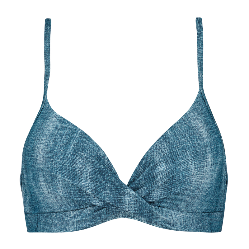 Beachlife Denim Twist Bikinitop - Annadiva