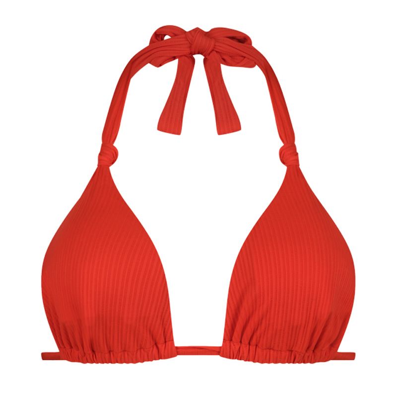 Beachlife Fiery Red Triangle Bikinitop - Annadiva
