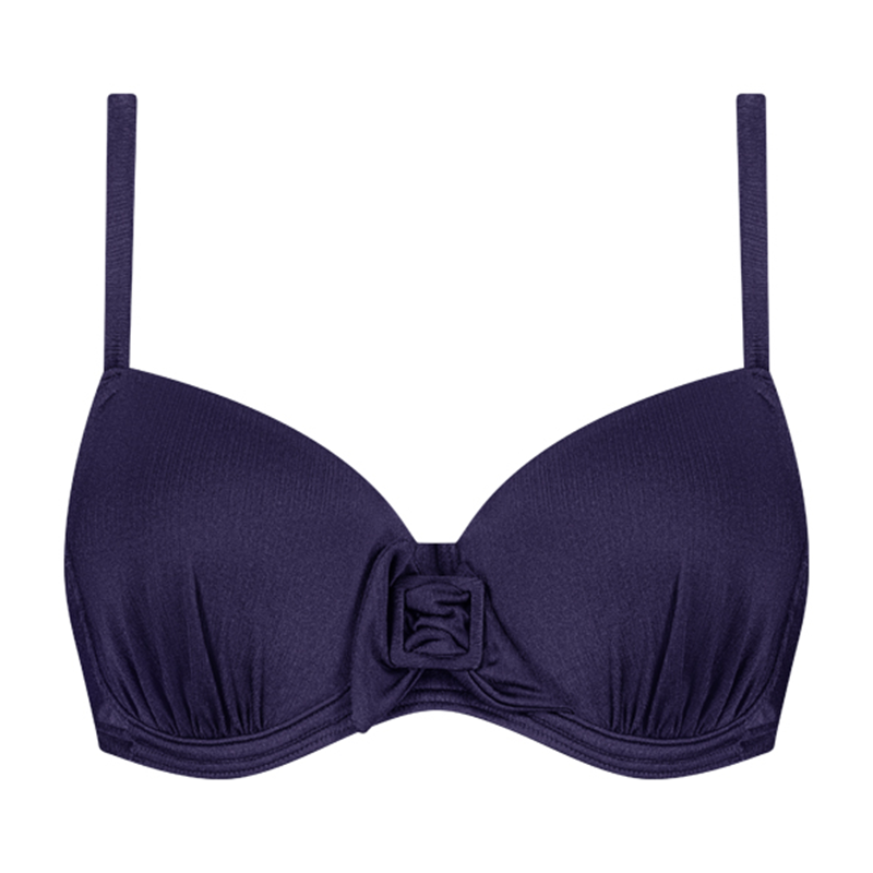Cyell Badmode Satin Navy Voorgevormde Bikinitop - Annadiva
